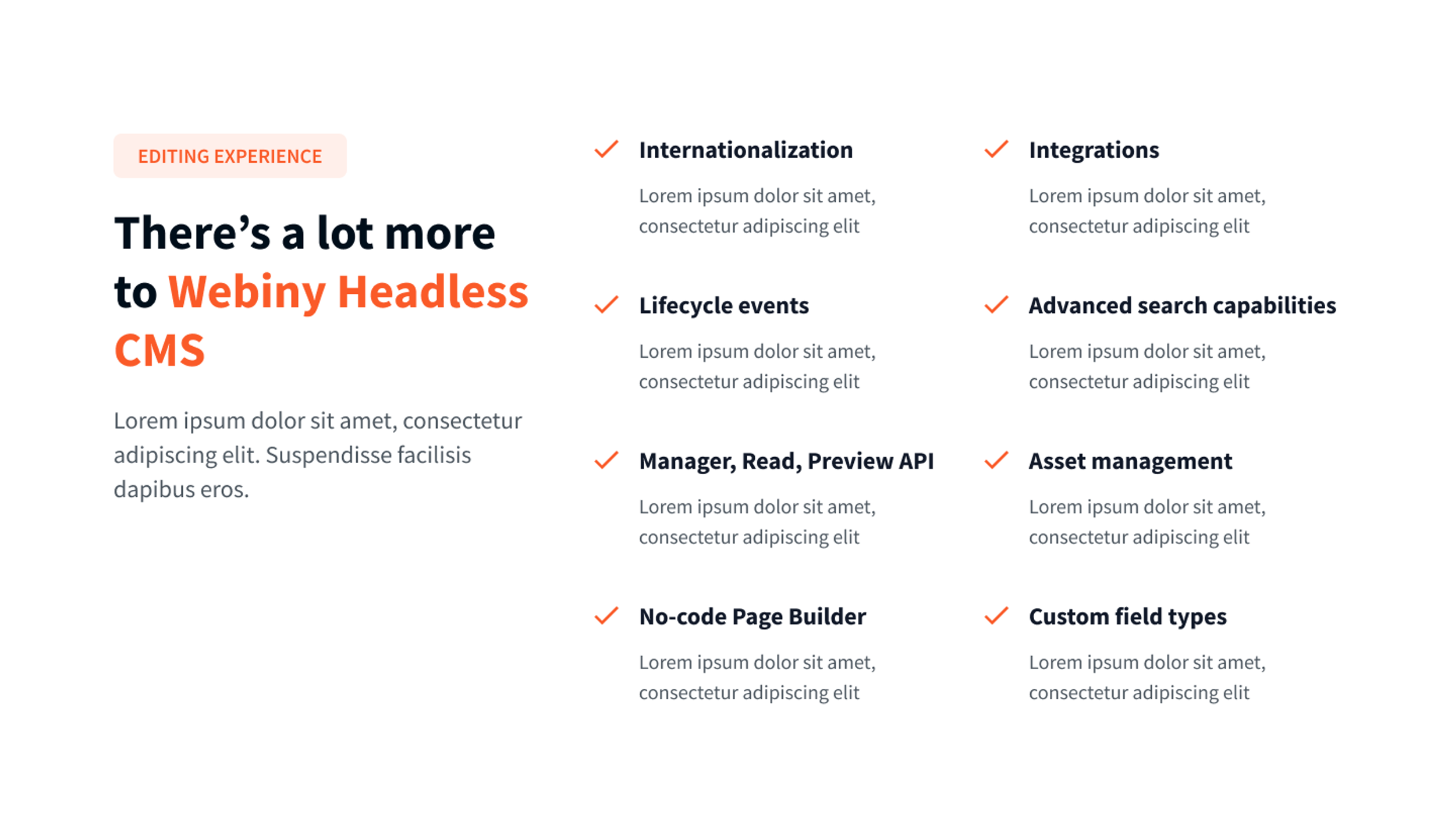 Pre-built blocks library for Webiny Page Builder