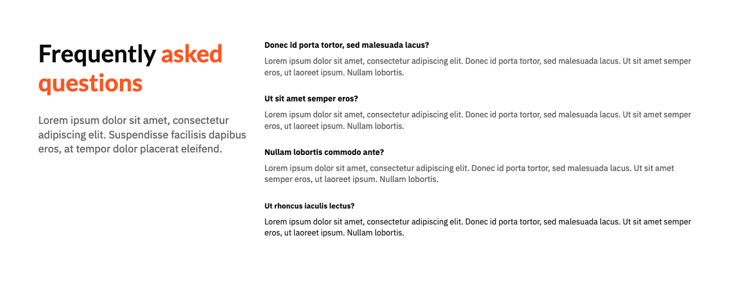 FAQs Blocks for Webiny Page Builder