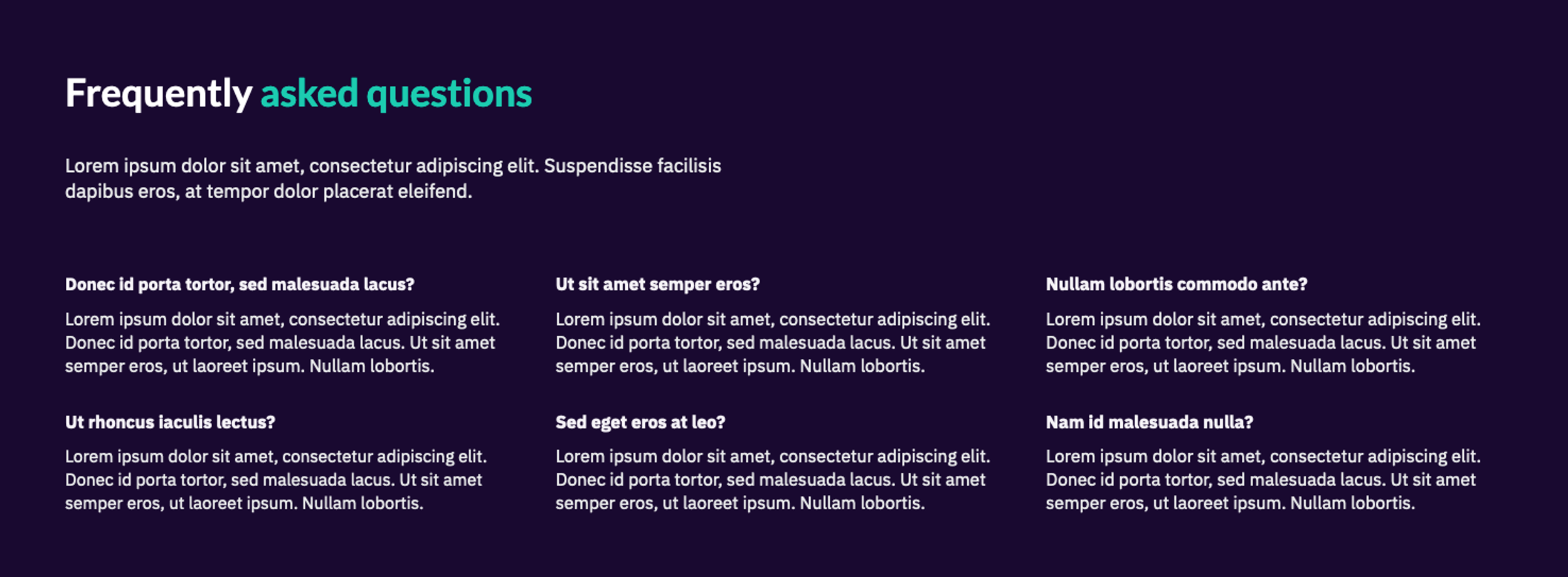 FAQs Blocks for Webiny Page Builder